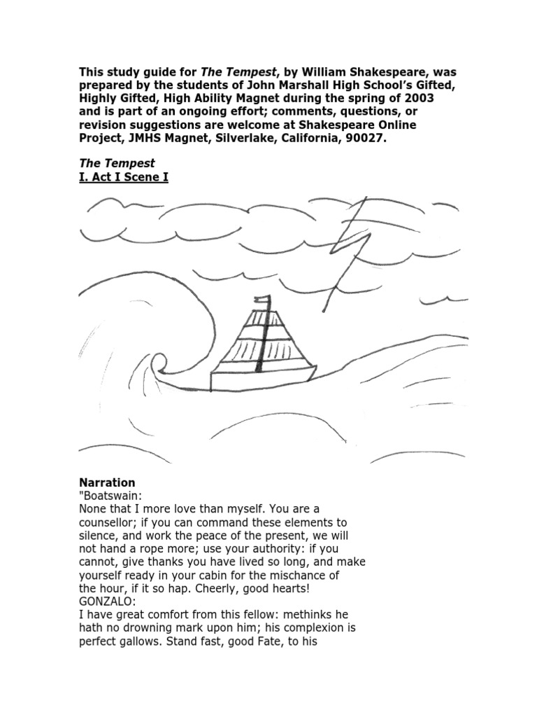 Tempest Study PDF | PDF | The Tempest