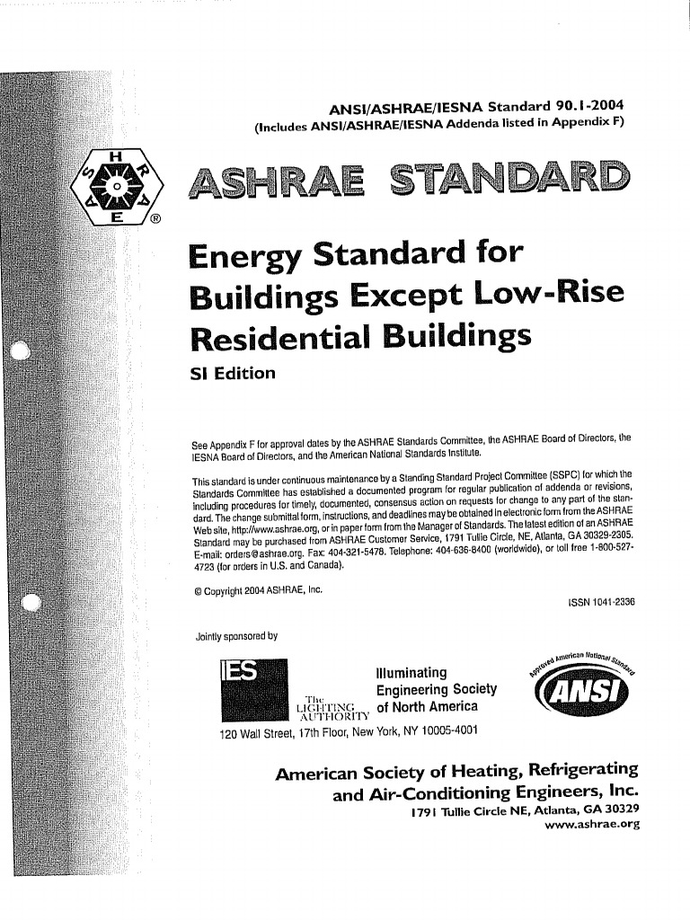 ASHRAE Standard-90.1.2004 PDF | PDF