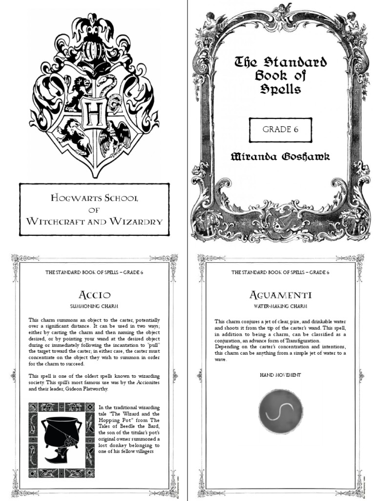 Standard Book of Spells | Harry Potter | Harry Potter Universe