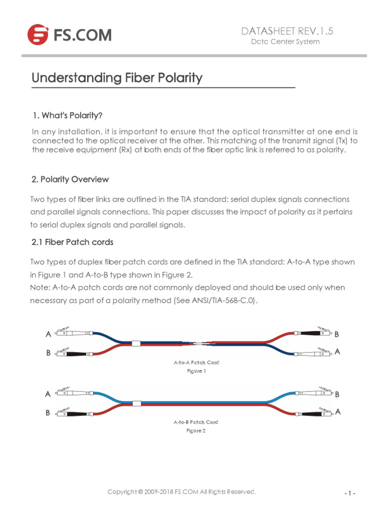 Fiber Polarity | PDF | Optical Fiber | Computer Networking