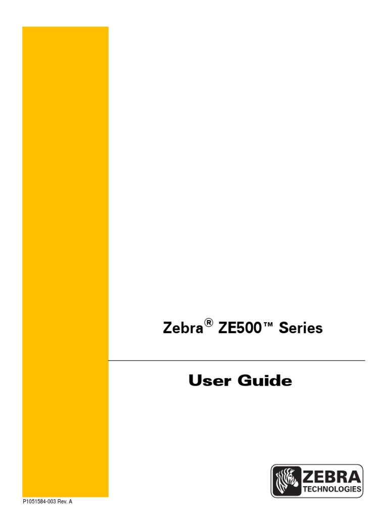 Zebra ZE500 User Guide PDF | PDF | Electromagnetic Interference | Printer (Computing)