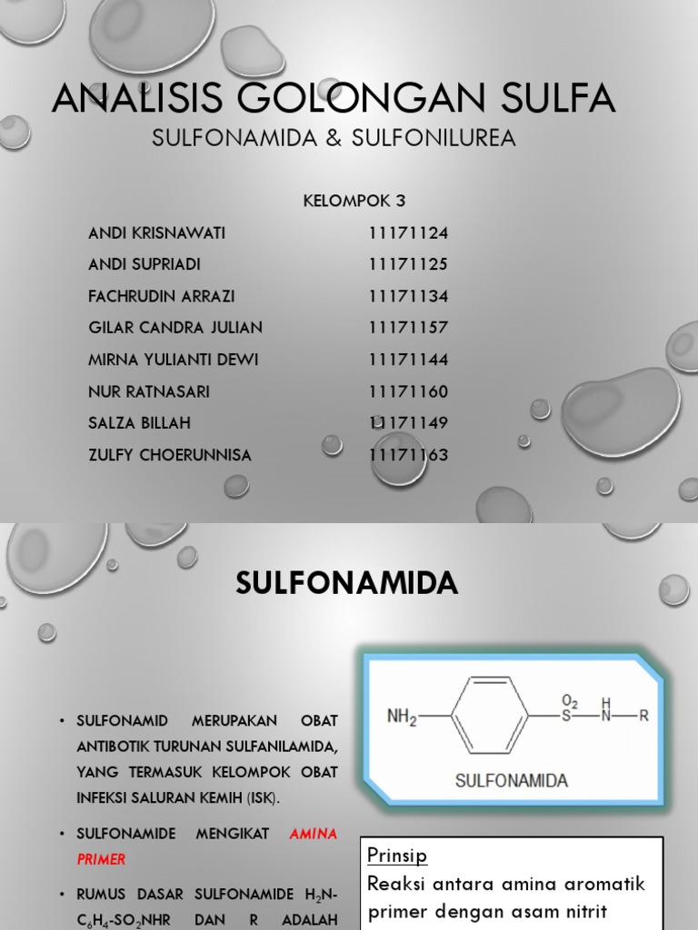Analisis Golongan Sulfonamida Fix-1 | PDF