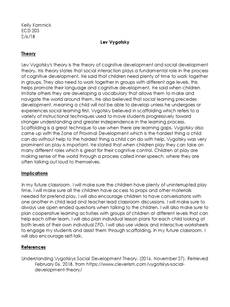 Lev Vygotsky | PDF | Behavior Modification | Teaching