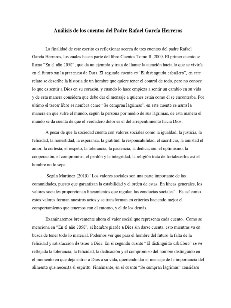 Análisis de cuentos de García Herreros | PDF | Felicidad | Tolerancia