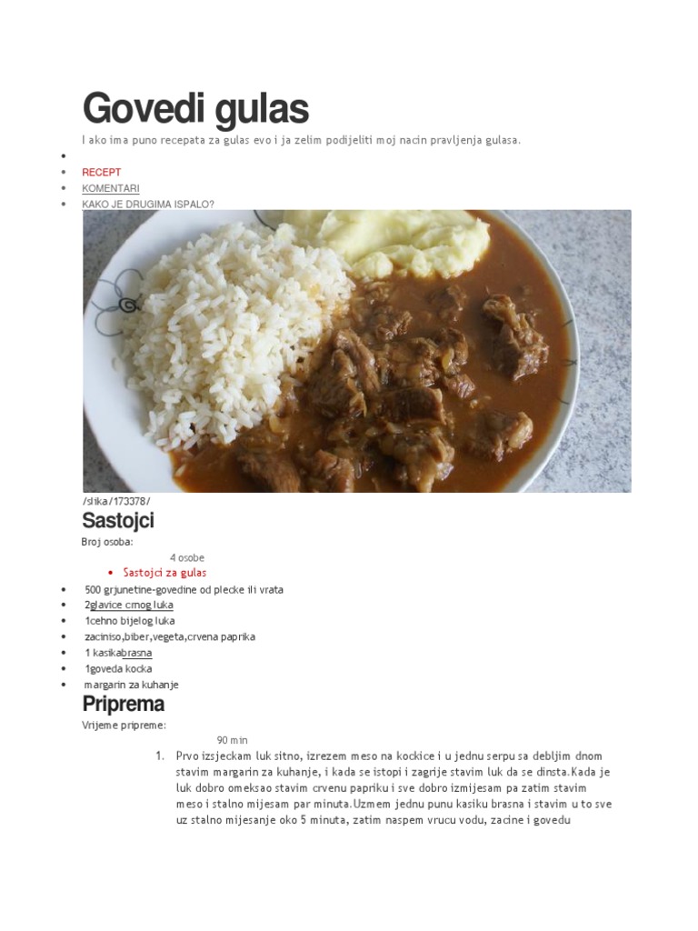 Govedji Gulas | PDF