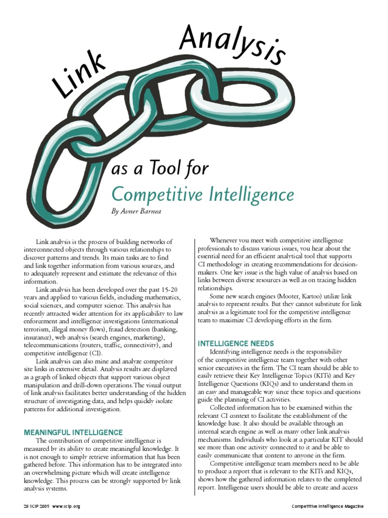 Link Analysis for Competitive Intelligence | PDF | Information ...