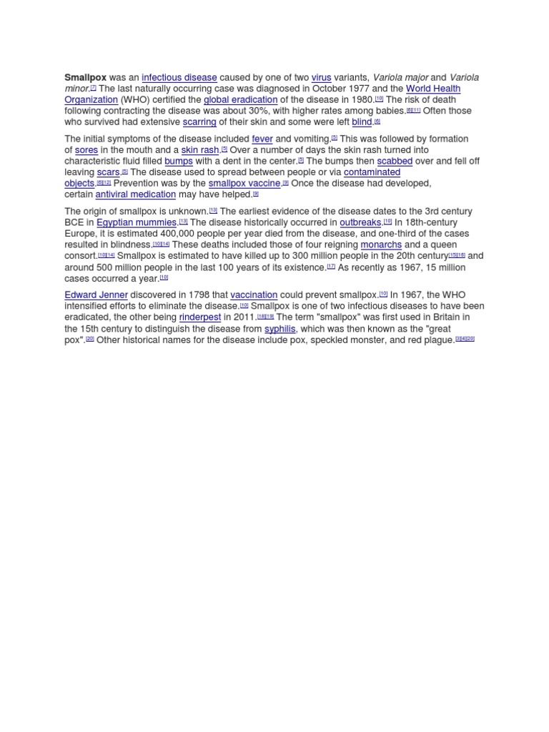 Smallpox | PDF
