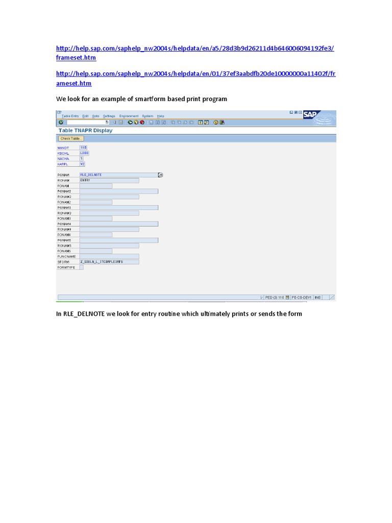 Smartform Print Program Example Guide | PDF