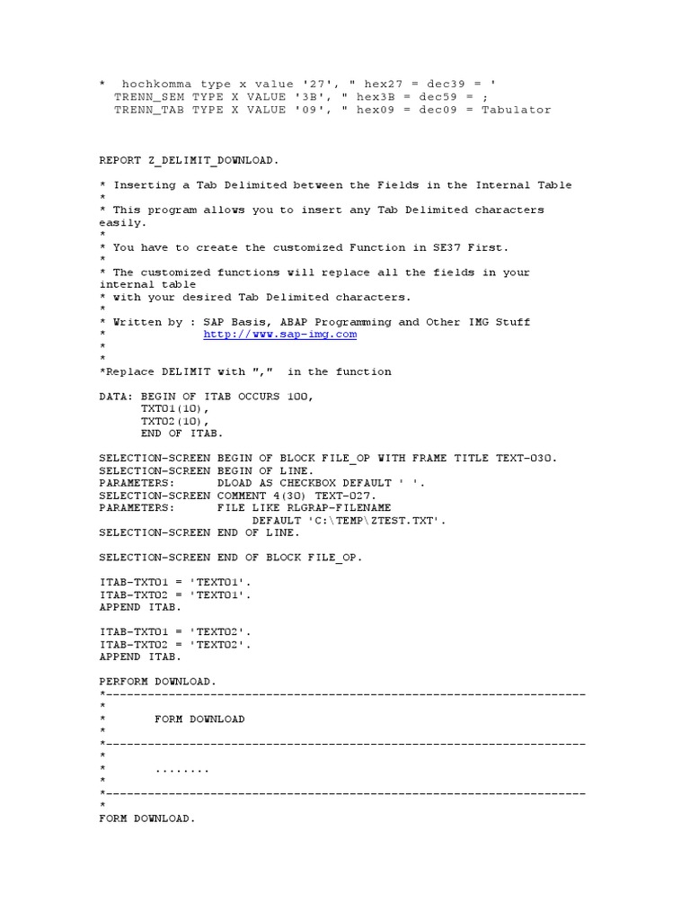 Hochkomma Type X Value '27', " Hex27 Dec39 ' TRENN - SEM TYPE X VALUE ...