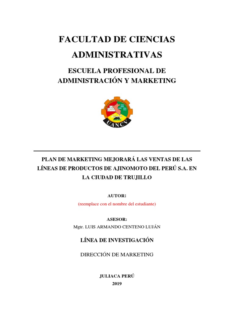 Ajinomoto Avance 10 Luis Centeno Lujan | PDF | Análisis FODA | Marketing