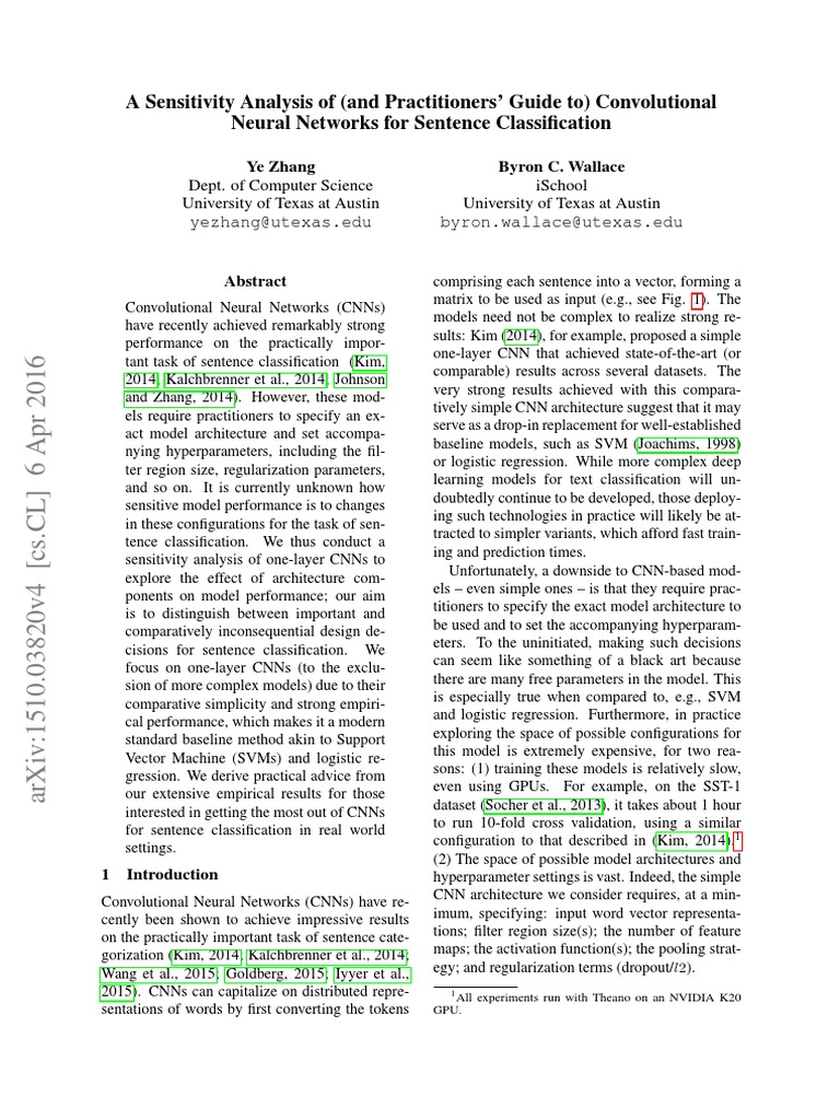 A Sensitivity Analysis of Convolutional Neural Networks For Sentence ...