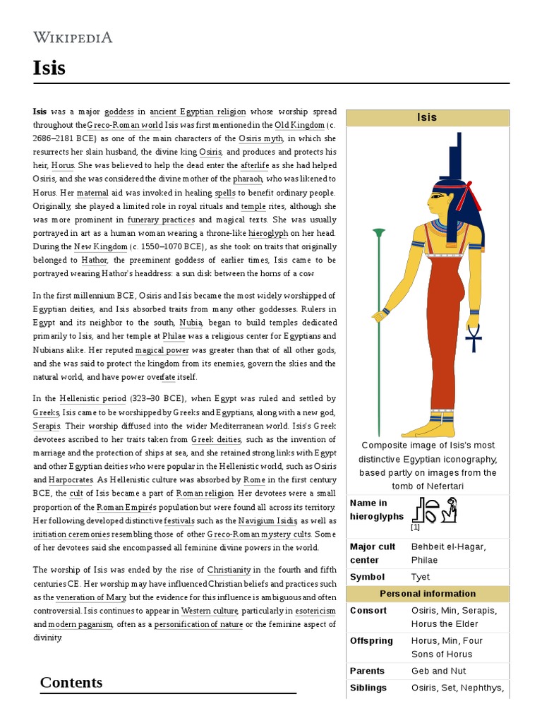 Isis | PDF | Isis | Osiris