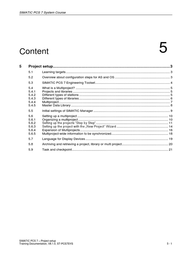 05 Project Setup V8.1.0 en | PDF | Personal Computers | Library (Computing)