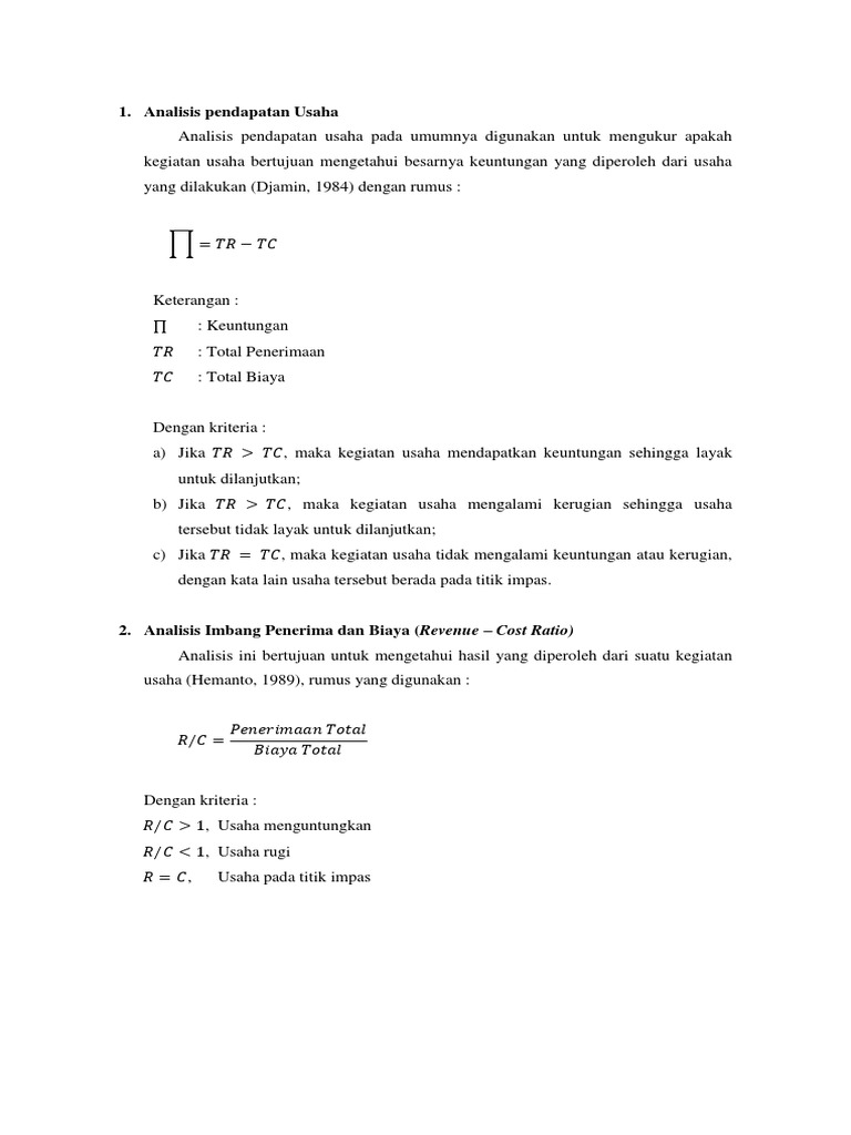 Rumus Bapak Ima | PDF