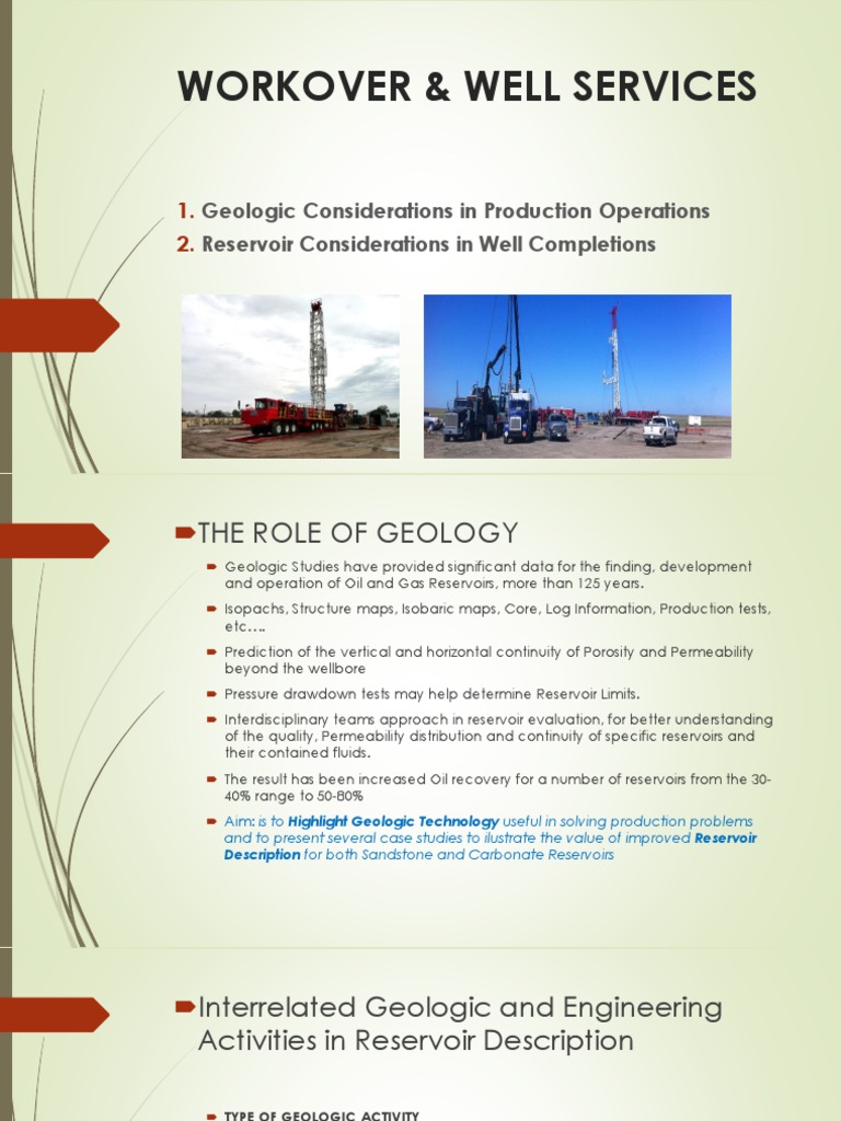 Workover & Well Services | PDF | Petroleum Reservoir | Permeability ...