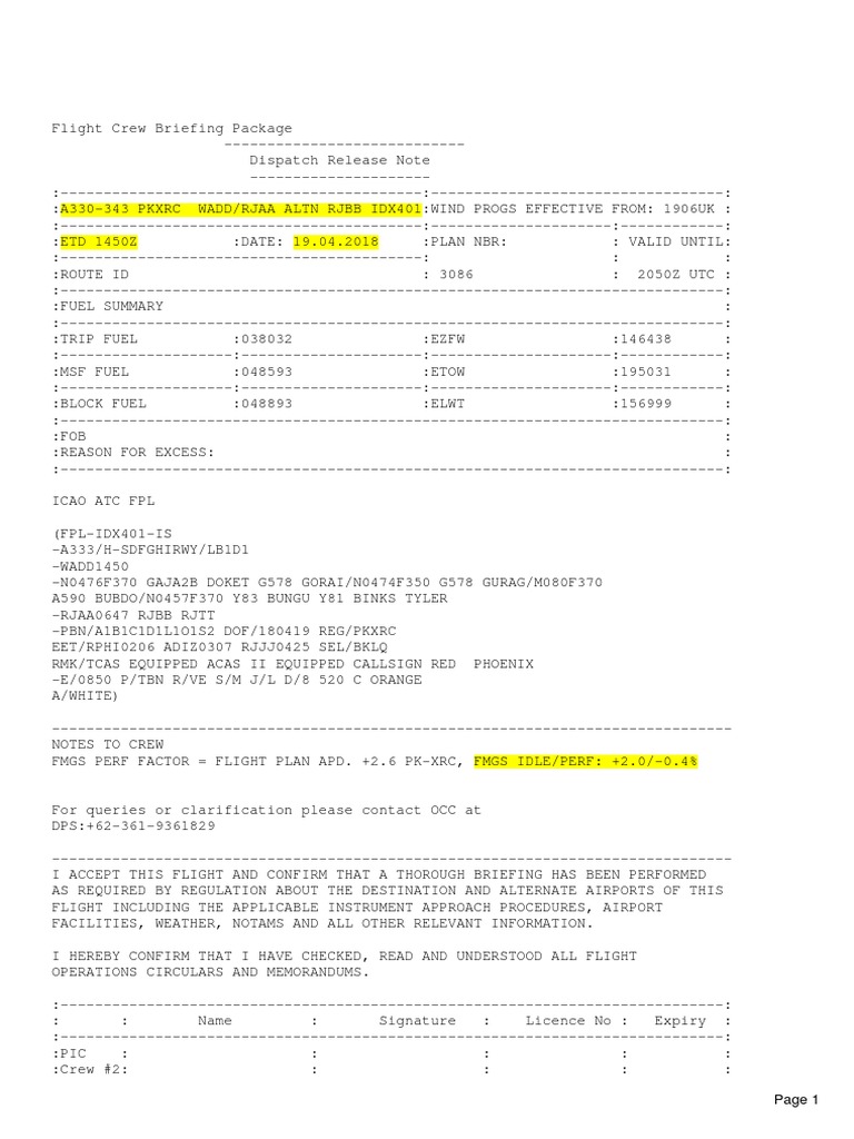Flight Plan | PDF | Air Traffic Control | Aircraft