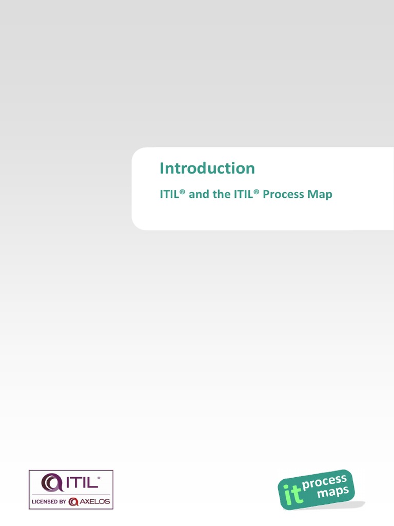 Introduction Itil Process Map | PDF | Itil | It Service Management