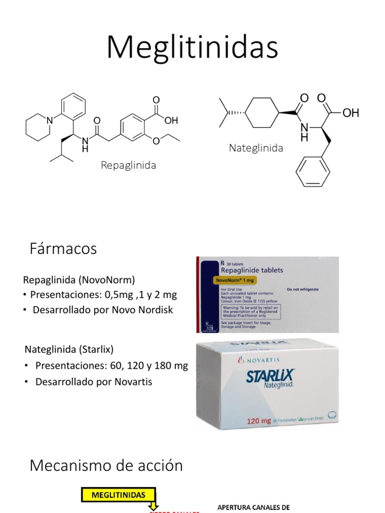 Meglitinidas Repaglinida Y Nateglinida Pdf Hipoglucemia Farmacología