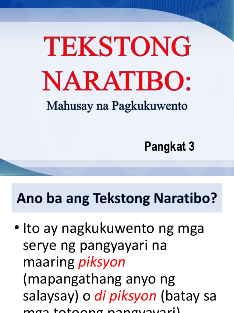 Tekstong Naratibo | PDF