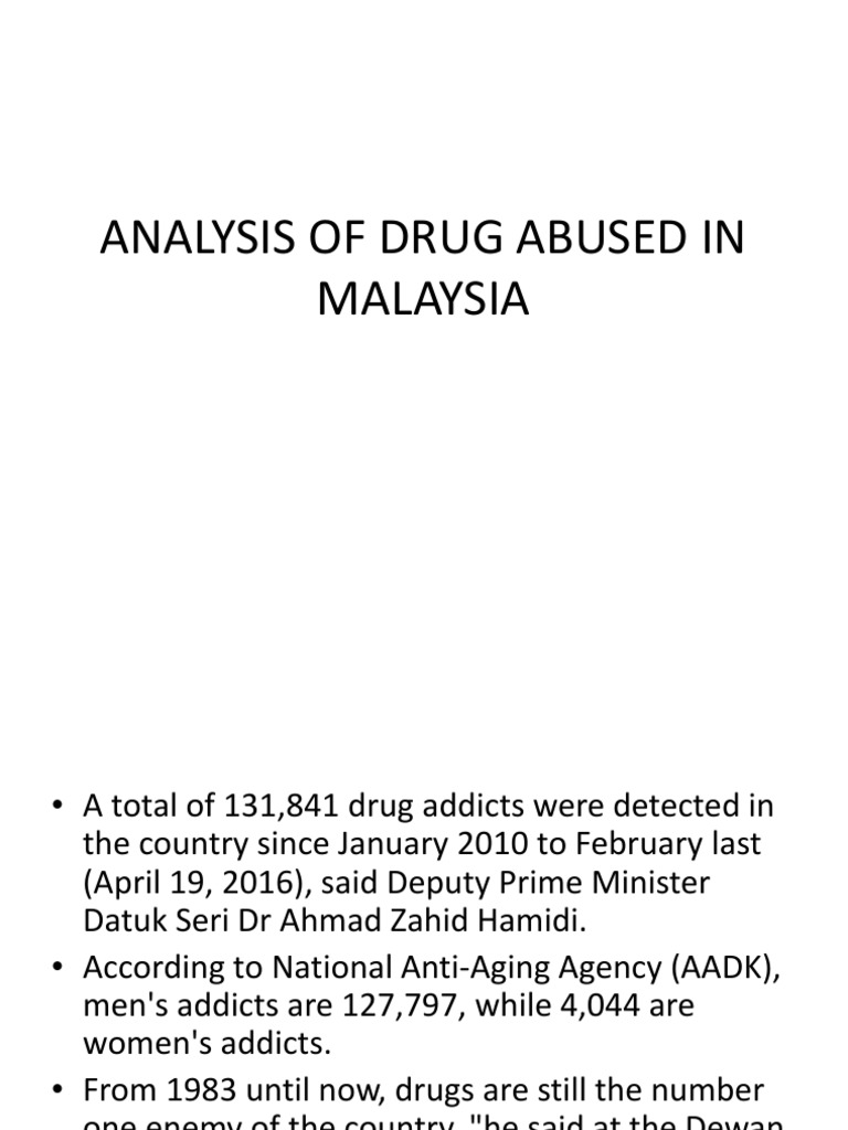 Analisis Penyalahgunaan Dadah Di Malaysia | PDF | Illegal Drug Trade ...