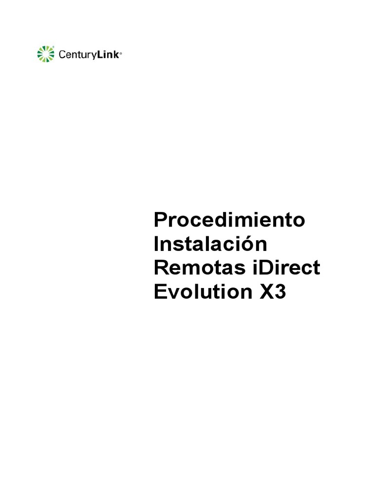 Instalacion Remotas Idirect X3 iDX 3.3.2.1 V6.1 | PDF | Dirección IP ...