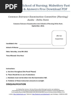 Nursing Entrance Exam Sample Questions | PDF