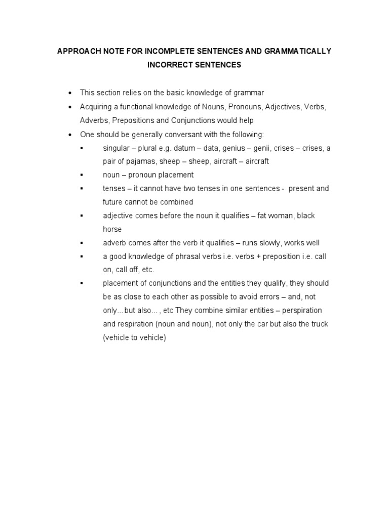 Approach Notes Va | PDF | Verb | Noun