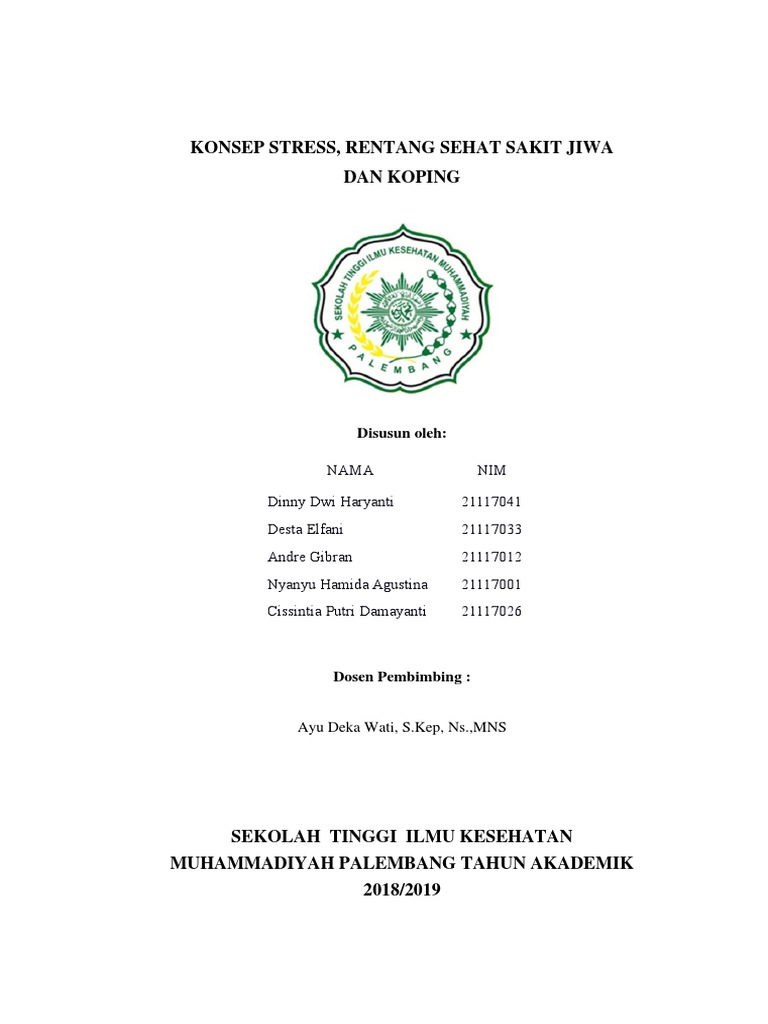 (Kelompok 2) Koping Stres, Rentang Sehat Sakit Jiwa, Koping | PDF