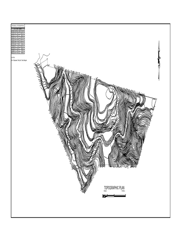 Topographic Plan: Technical Lot Description | PDF | Nature