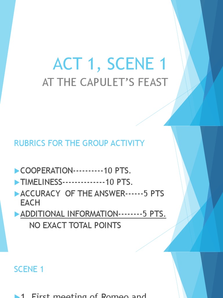 Act 1, Scene 1 | PDF | Characters In Romeo And Juliet | Romeo And Juliet