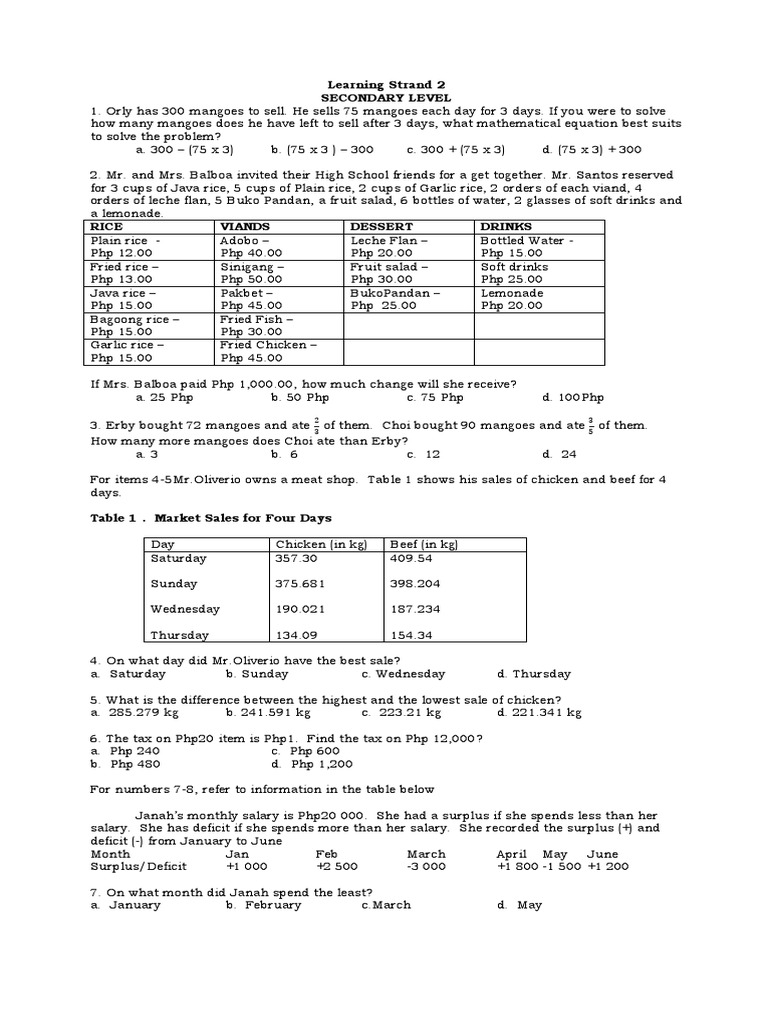 Learning Strand 2 Secondary Level | PDF | Plate Tectonics | Menstrual Cycle