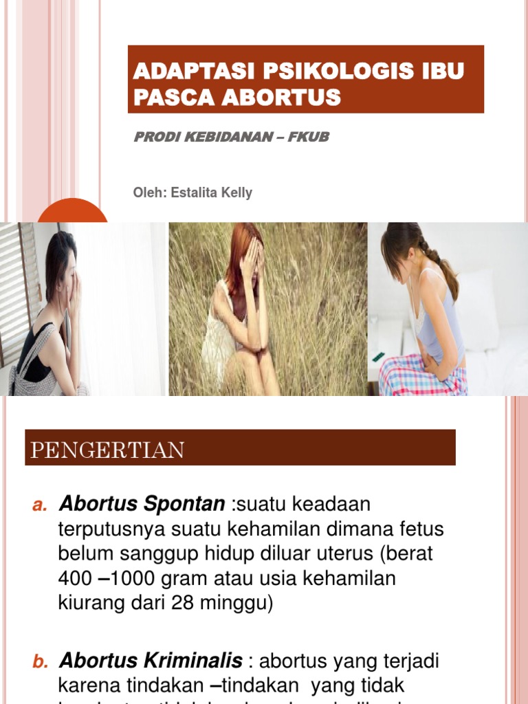 Adaptasi Psikologis Ibu Pasca Abortus PDF | PDF