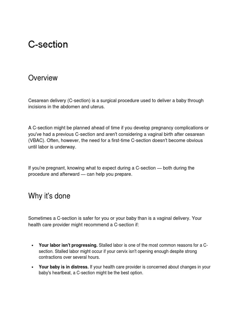 A Cesarean Section | PDF | Caesarean Section | Childbirth