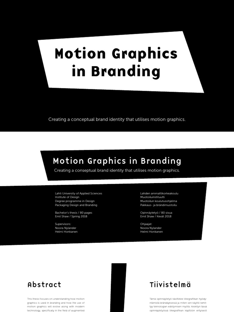 Shaw - Emil Motion Graphic PDF | PDF