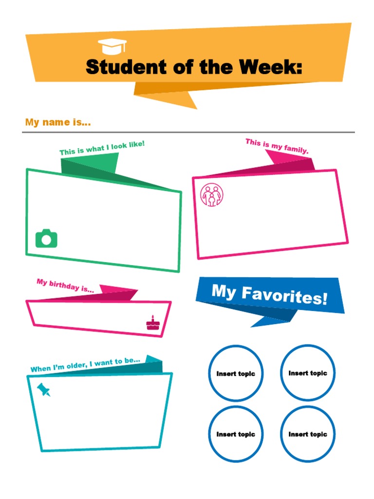 Student of The Week:: My Name Is | PDF