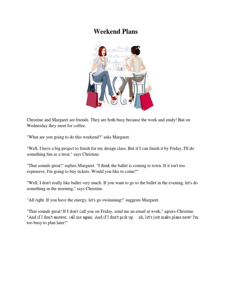 Weekend Plans and Daily Routines | PDF
