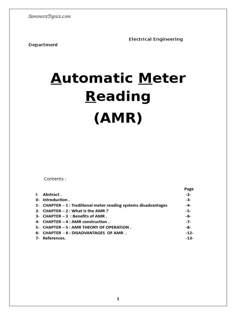 Automatic Meter Reading | PDF | Radio | Transmitter