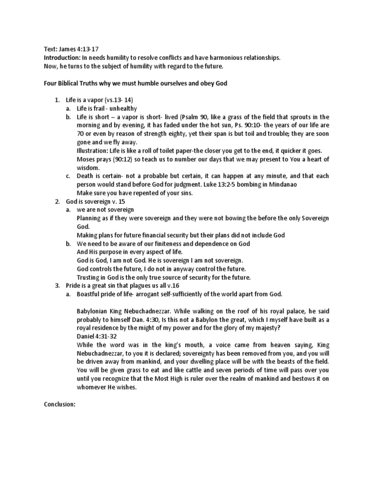 Introduction: in Needs Humility To Resolve Conflicts and Have ...