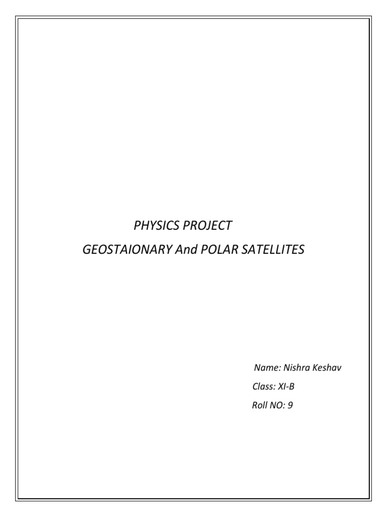 Physics Project | PDF | Satellite | Plasma (Physics)