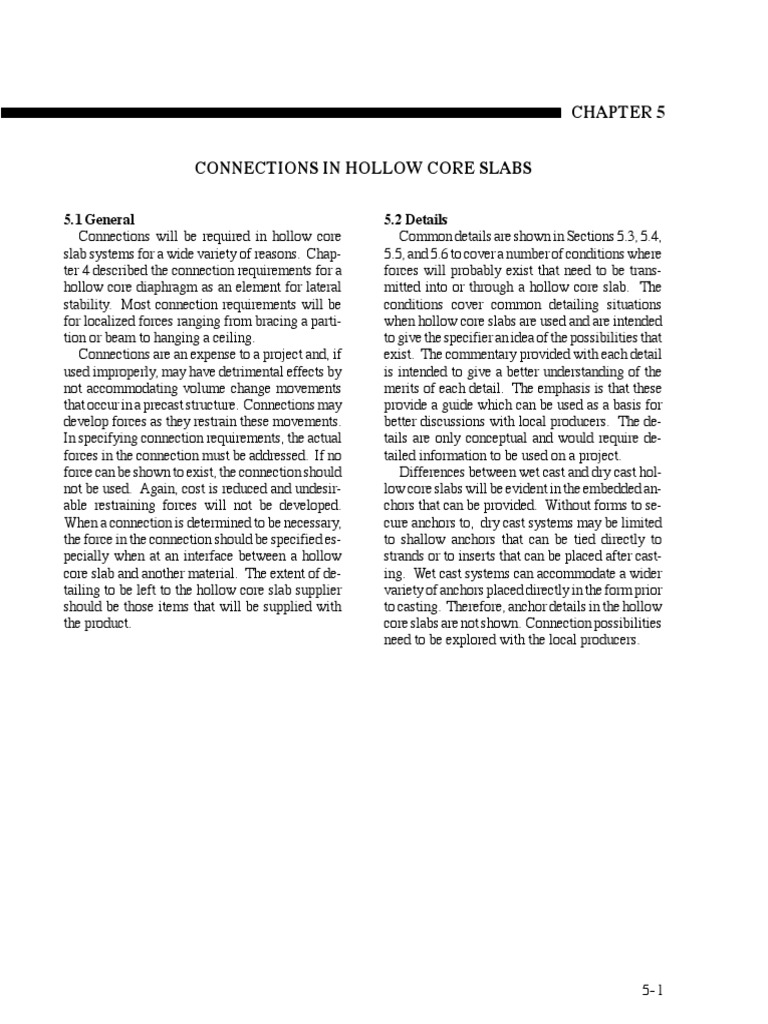 Connection HCS PDF | PDF | Beam (Structure) | Concrete