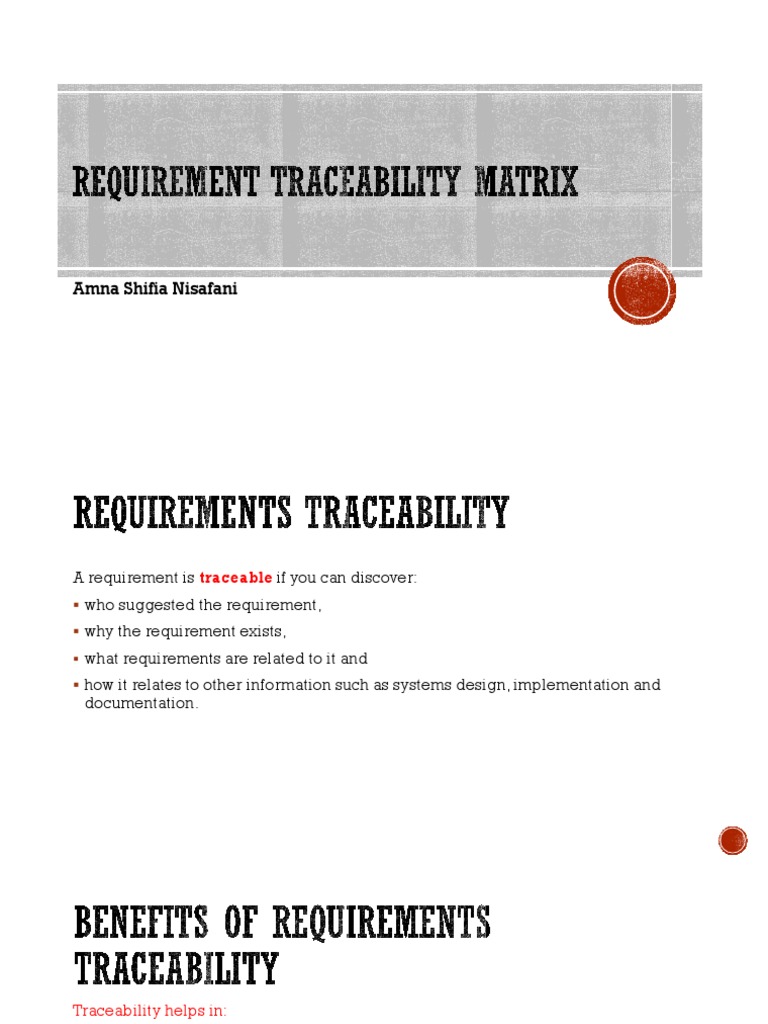 Requirements Traceability Guide | PDF | Information Technology | Areas ...