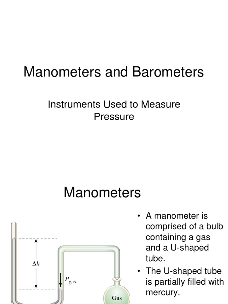 Manometers vs. Barometers Explained | PDF