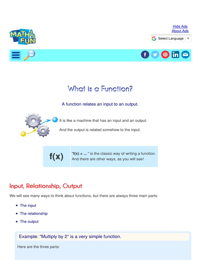 What Is A Function Pdf Parameter Computer Programming Variable Mathematics
