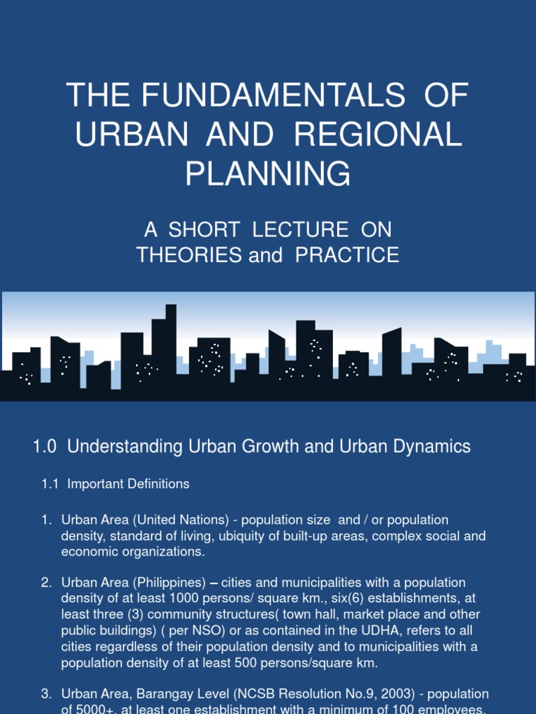 Fundamentals of Urban and Regional Planning | PDF | Urban Planning ...