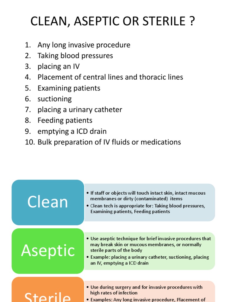 Clean, Aseptic or Sterile | PDF