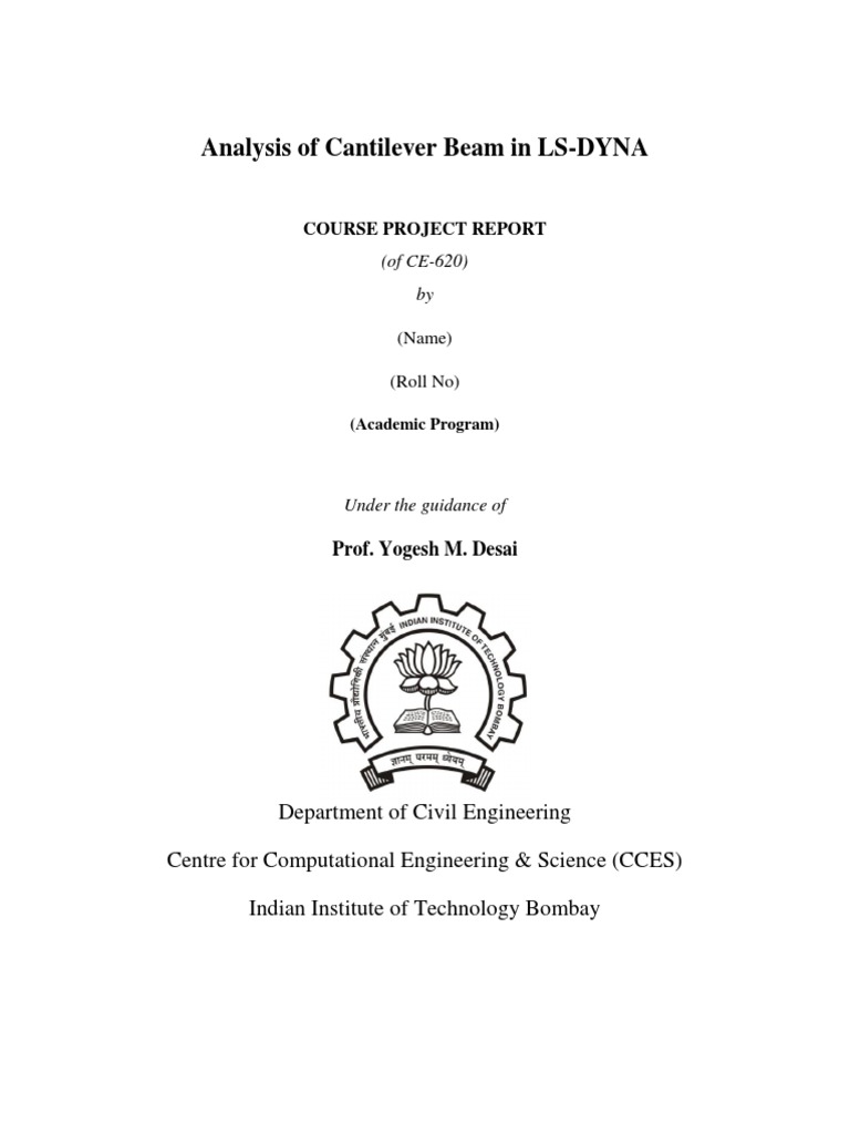 Course Project Report On LS-DYNA | PDF | Finite Element Method ...