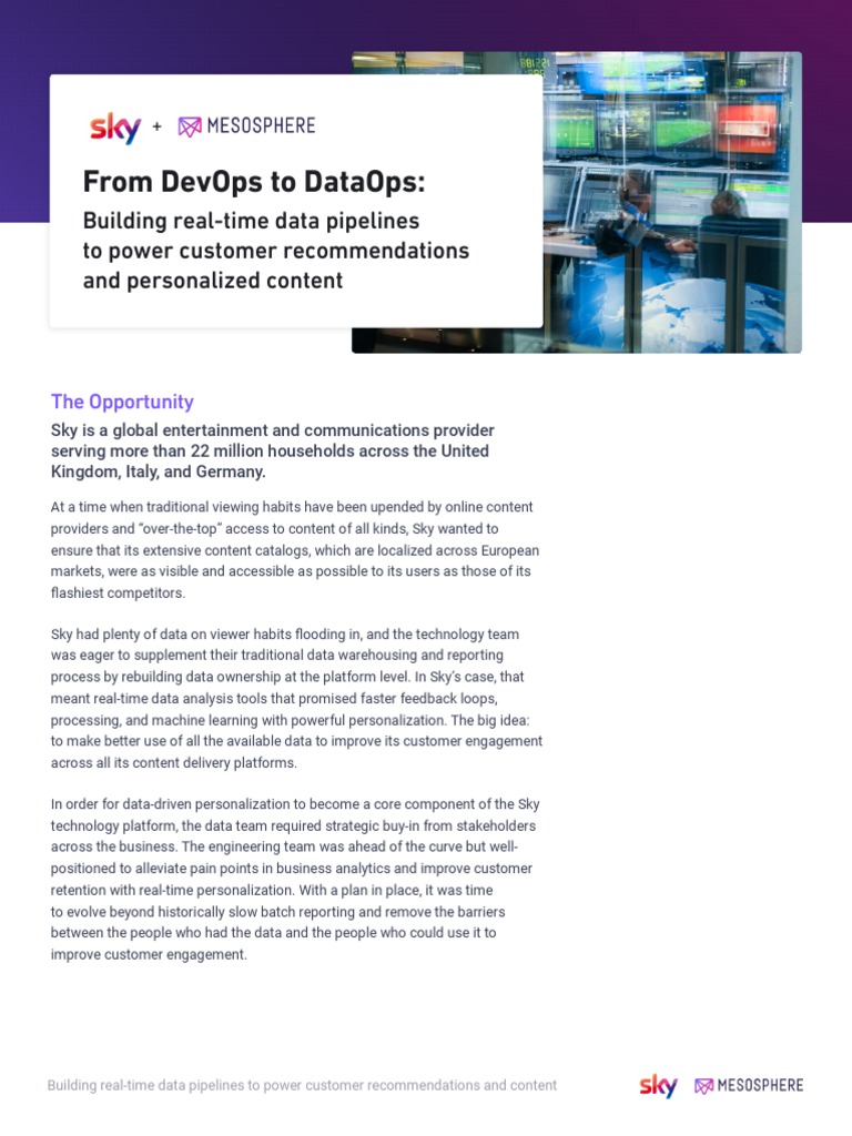 Sky Case Study From DevOps To DataOps | PDF | Apache Spark | Cloud Computing