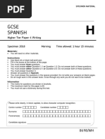 AQA Spanish GCSE Role-play Examples | PDF