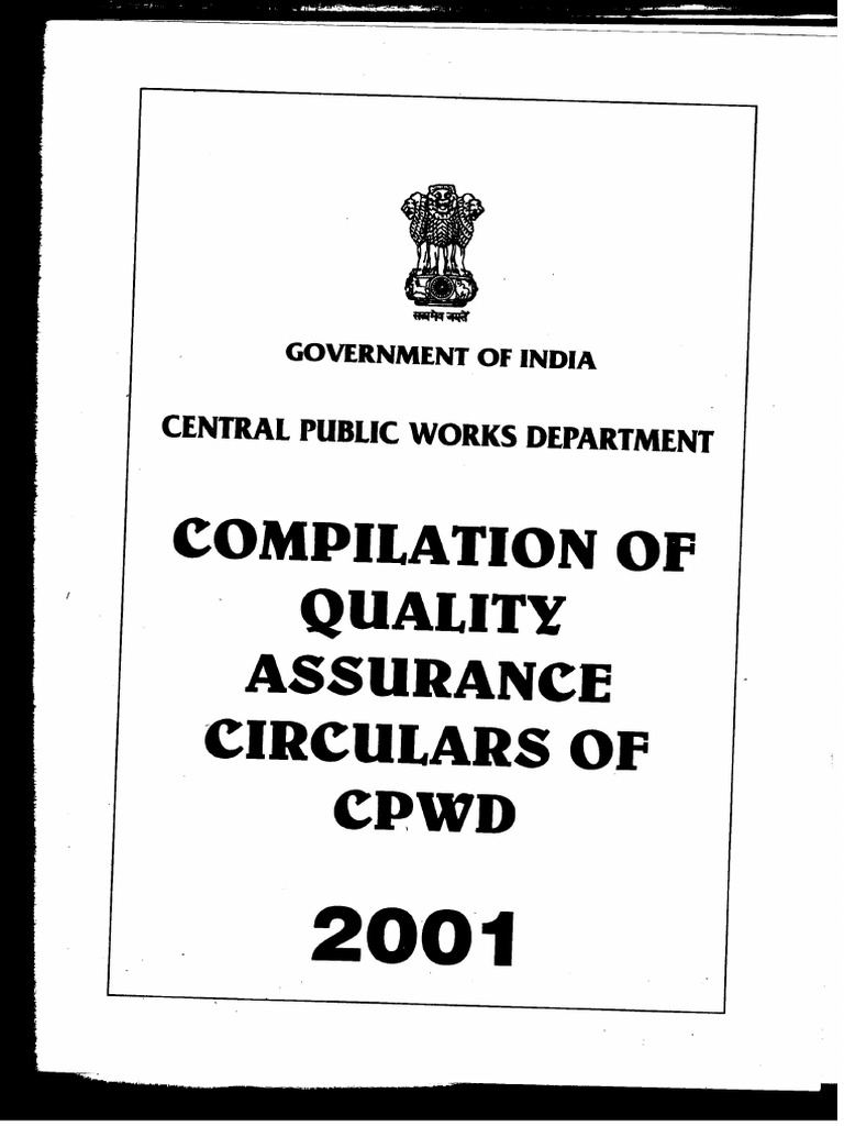 Compliation of QA Circulars of CPWD PDF | PDF