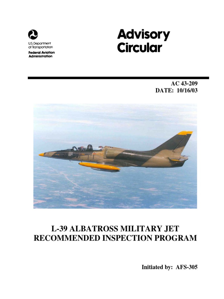 L-39 Albatross Inspection Guidelines | PDF | Throttle | Landing Gear